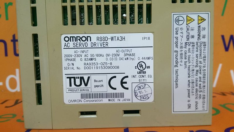 OMRON AC SERVO DRIVER R88D-WTA3H - PLC DCS SERVO Control MOTOR POWER SUPPLY IPC ROBOT